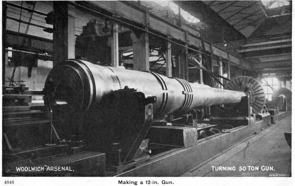 Naval guns, manufacture and mounting